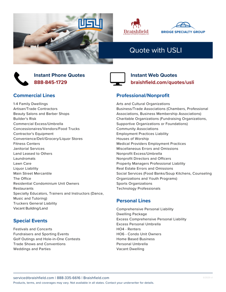 USLI – Braishfield